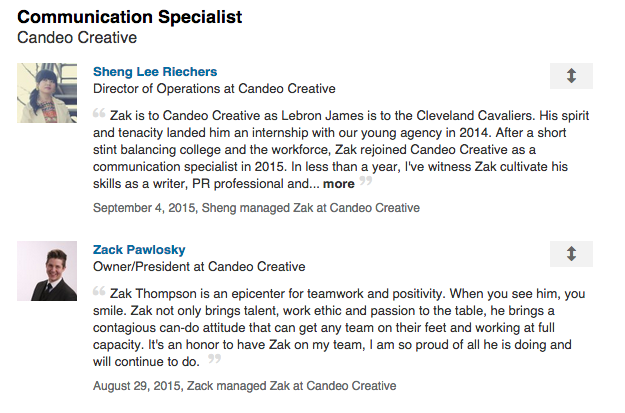 Sample Linkedin Recommendation For Manager Classles Democracy